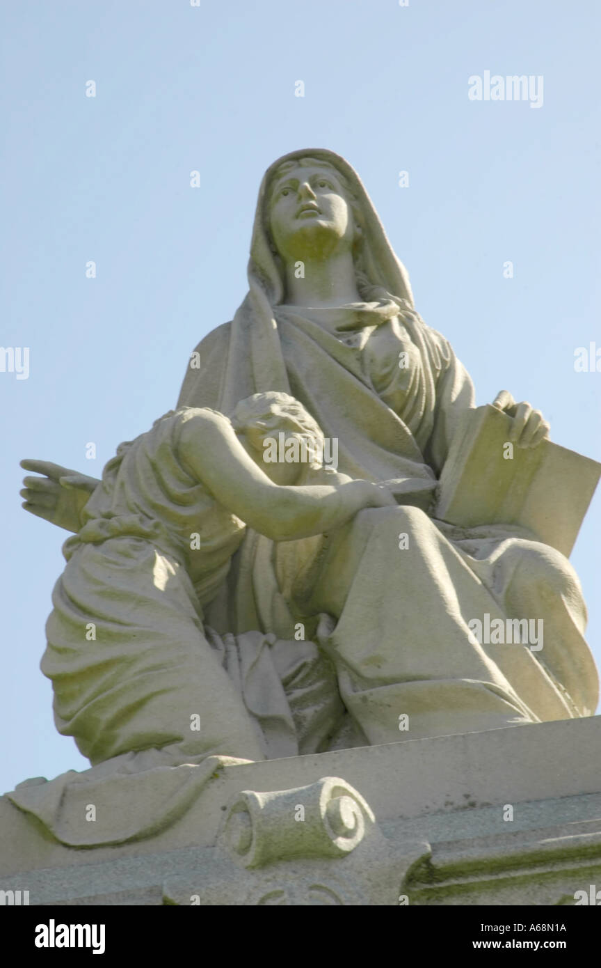 Statue of Eunice and Timothy from the Bible Photographed in the ...