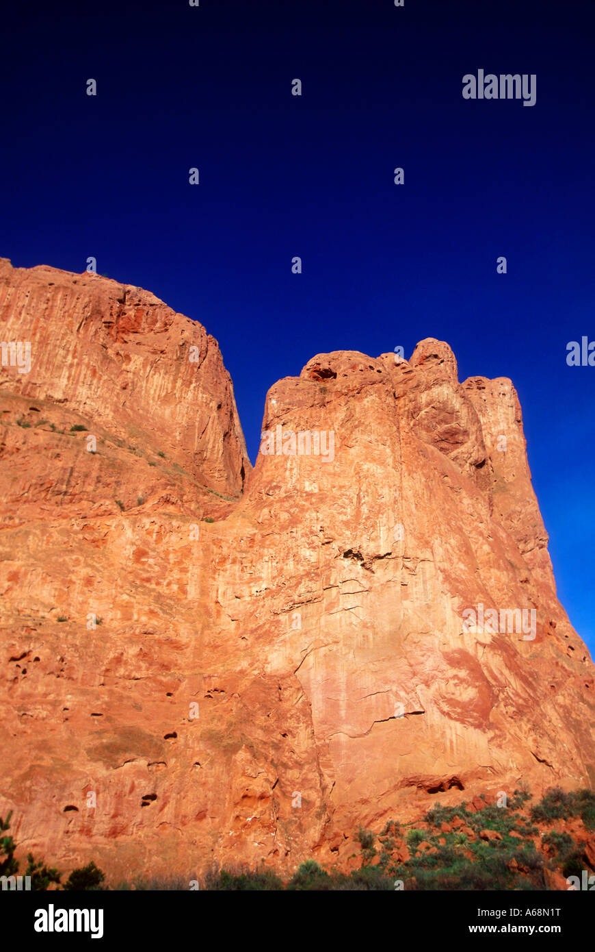 Sedimentary rock formation in the Garden of the Gods Park Colorado ...
