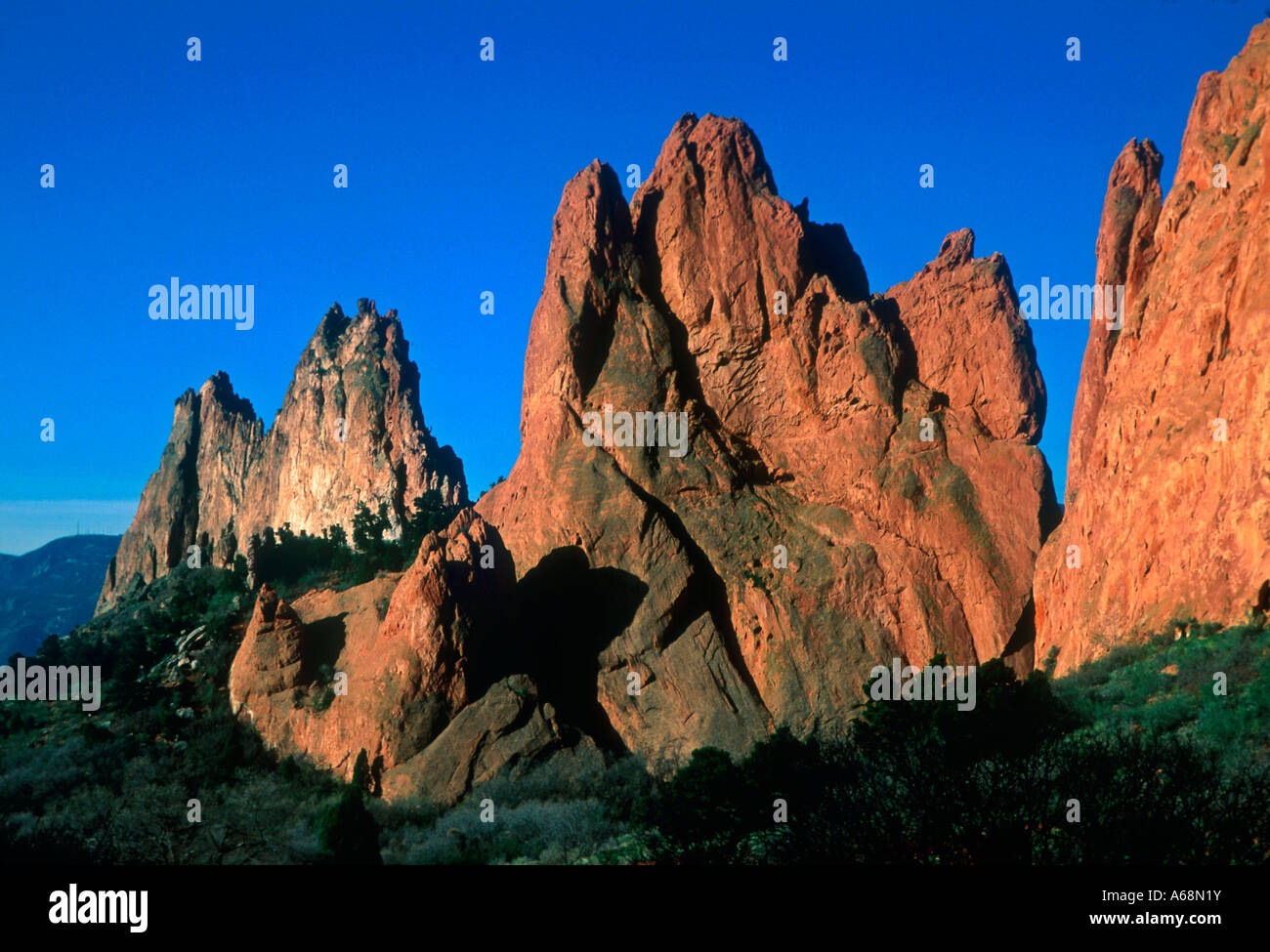 Sedimentary rock formation in the Garden of the Gods Park Colorado ...