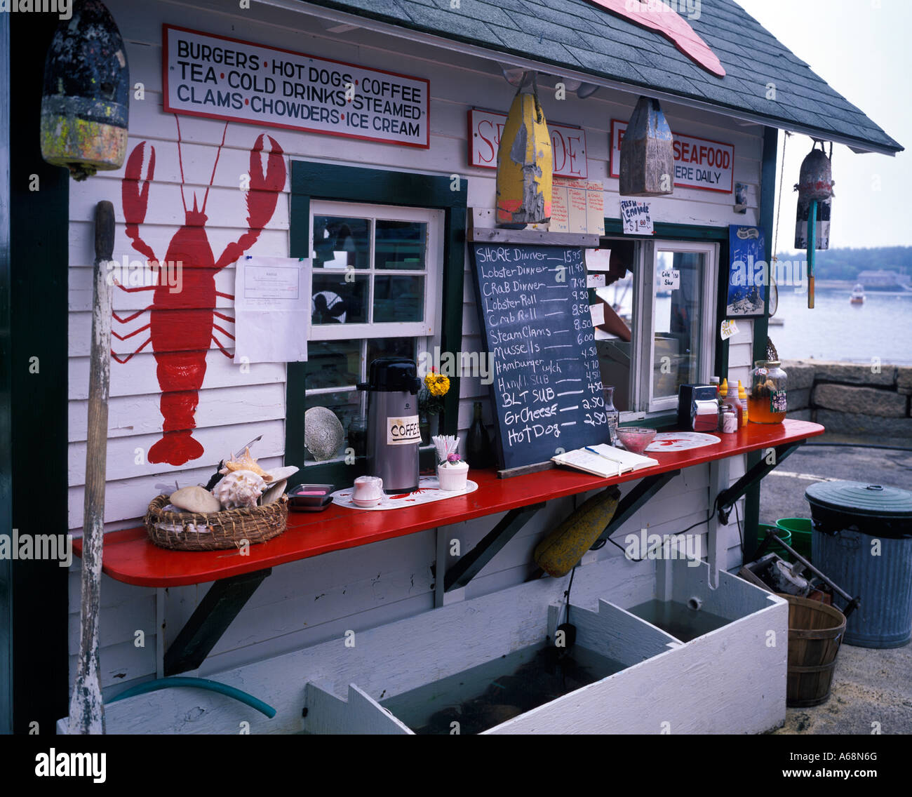 Lobster shack Mt Desert Island Maine Stock Photo - Alamy