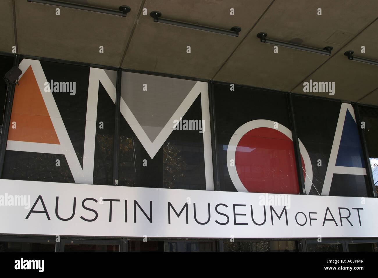 Austin Musem of Art Sign - Austin, TX Stock Photo - Alamy