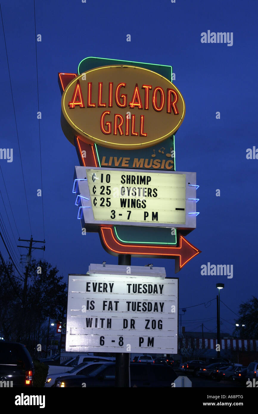 Alligator Grille - Austin, TX Stock Photo - Alamy