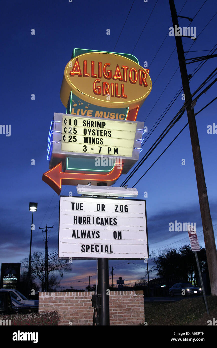 Alligator Grille - Austin, TX Stock Photo - Alamy