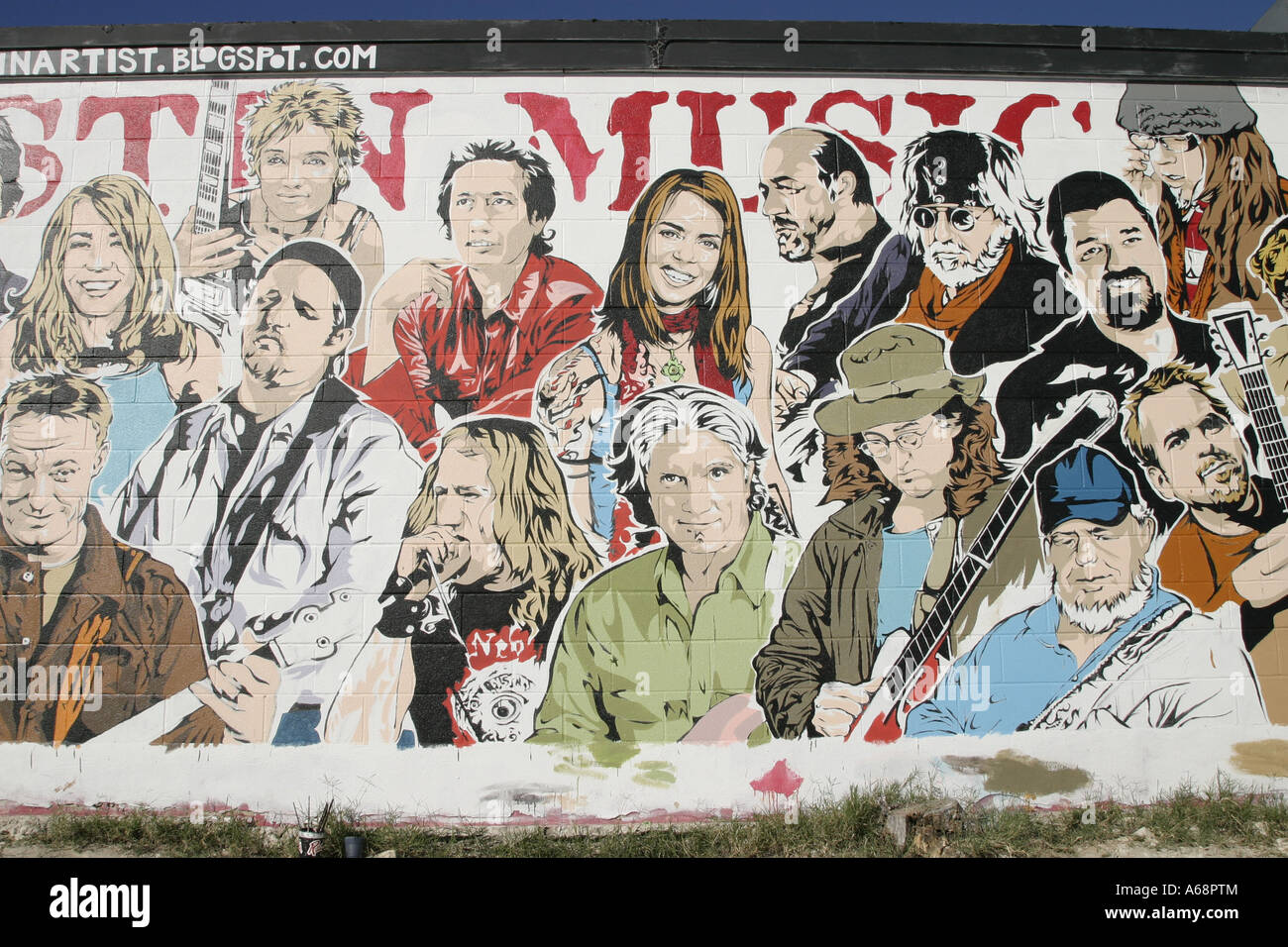 South Austin Music mural Stock Photo - Alamy