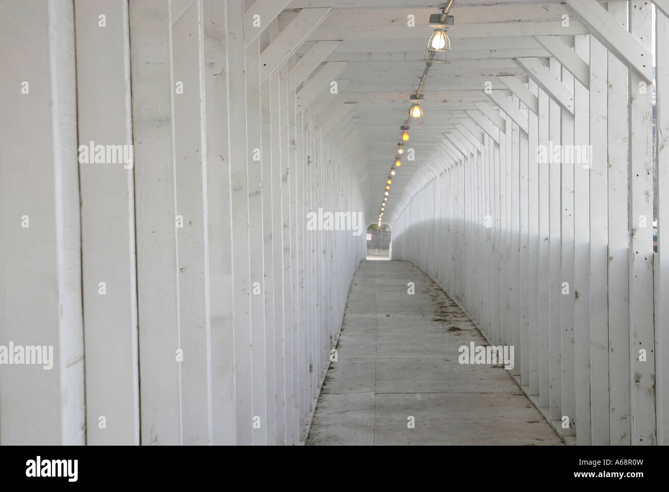 White Construction Tunnel Stock Photo - Alamy