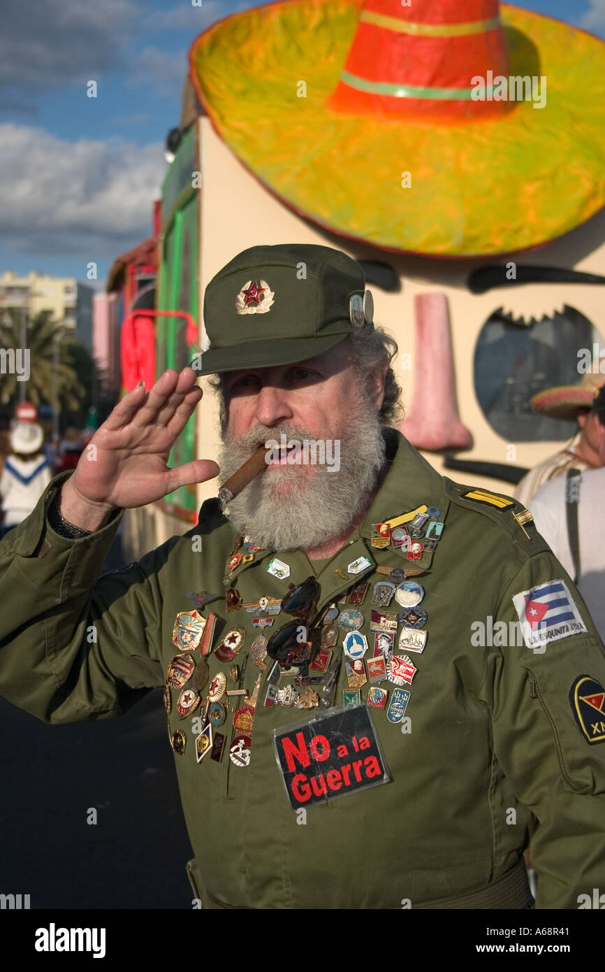 Fidel Castro lookalike maspalomas carnival Gran Canaria Spain Stock ...