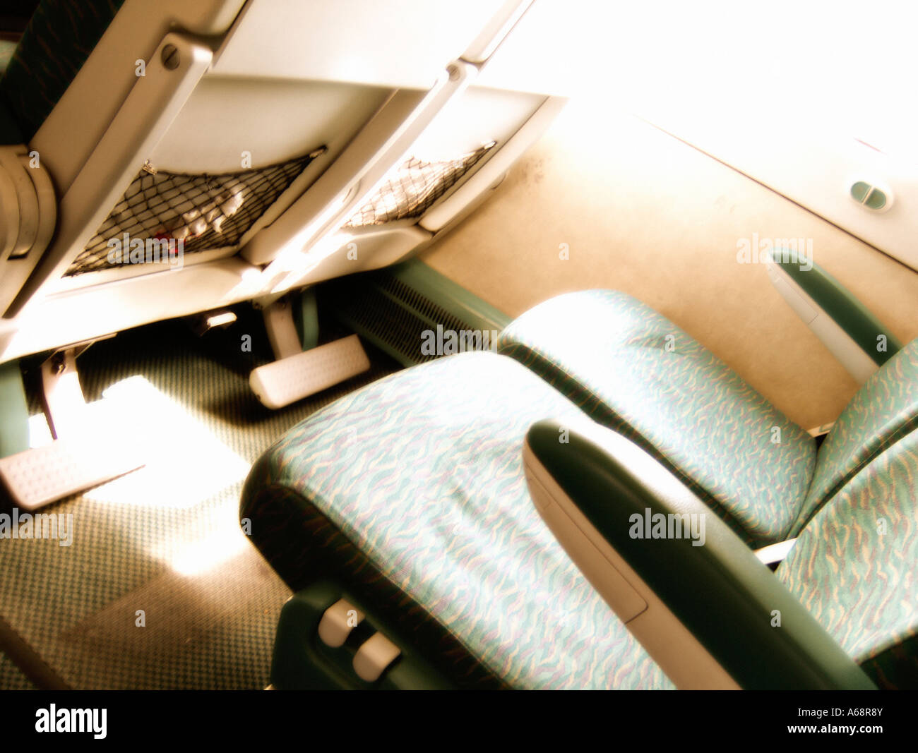 Empty train wagon seats Stock Photo - Alamy