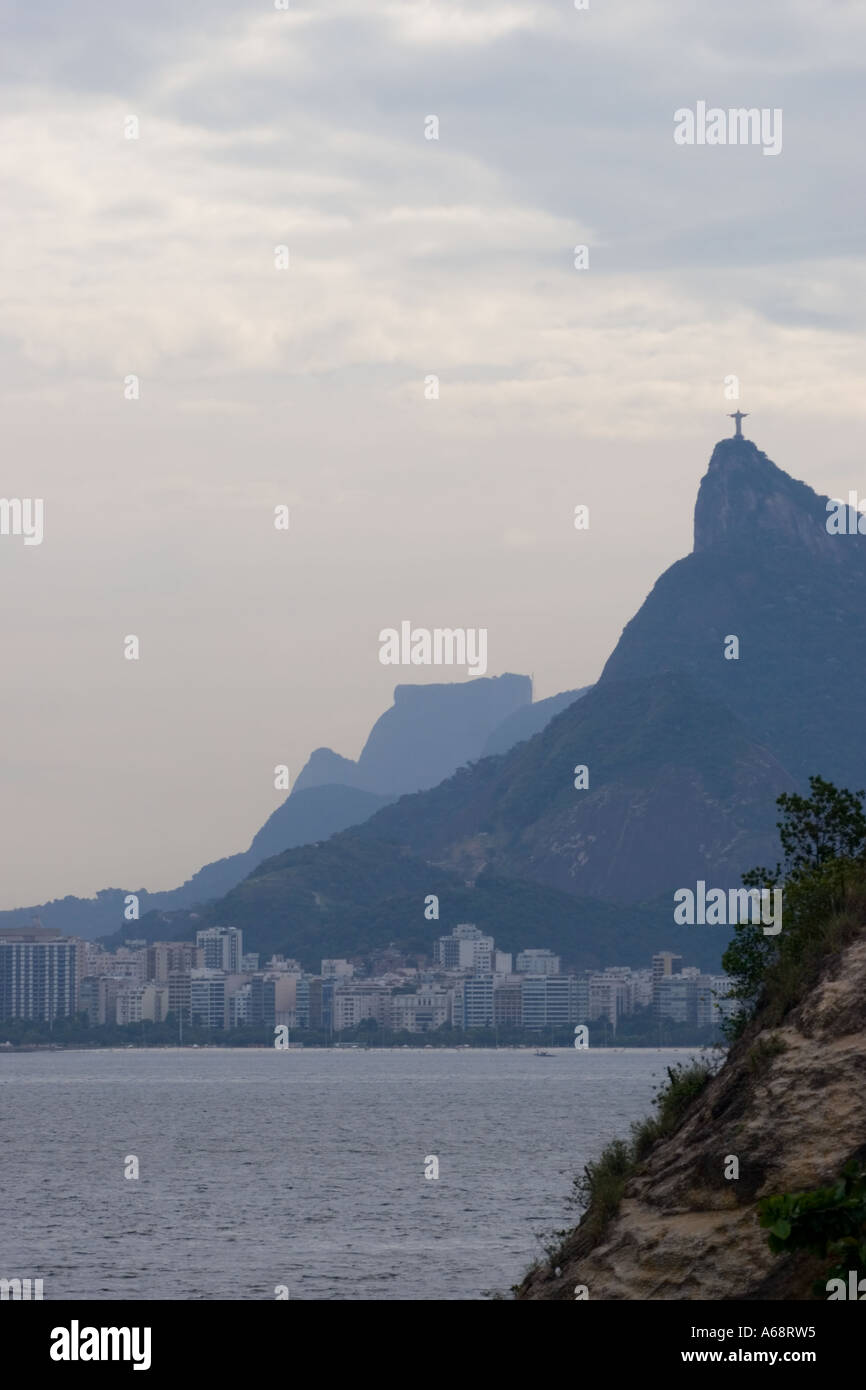 Christ the Redeemer overlooking Rio Stock Photo - Alamy