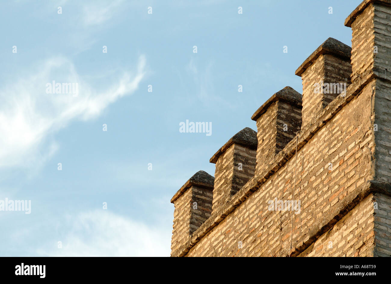 Crenelations on the Wall of the Reales Alcazares 10th 11th century ...