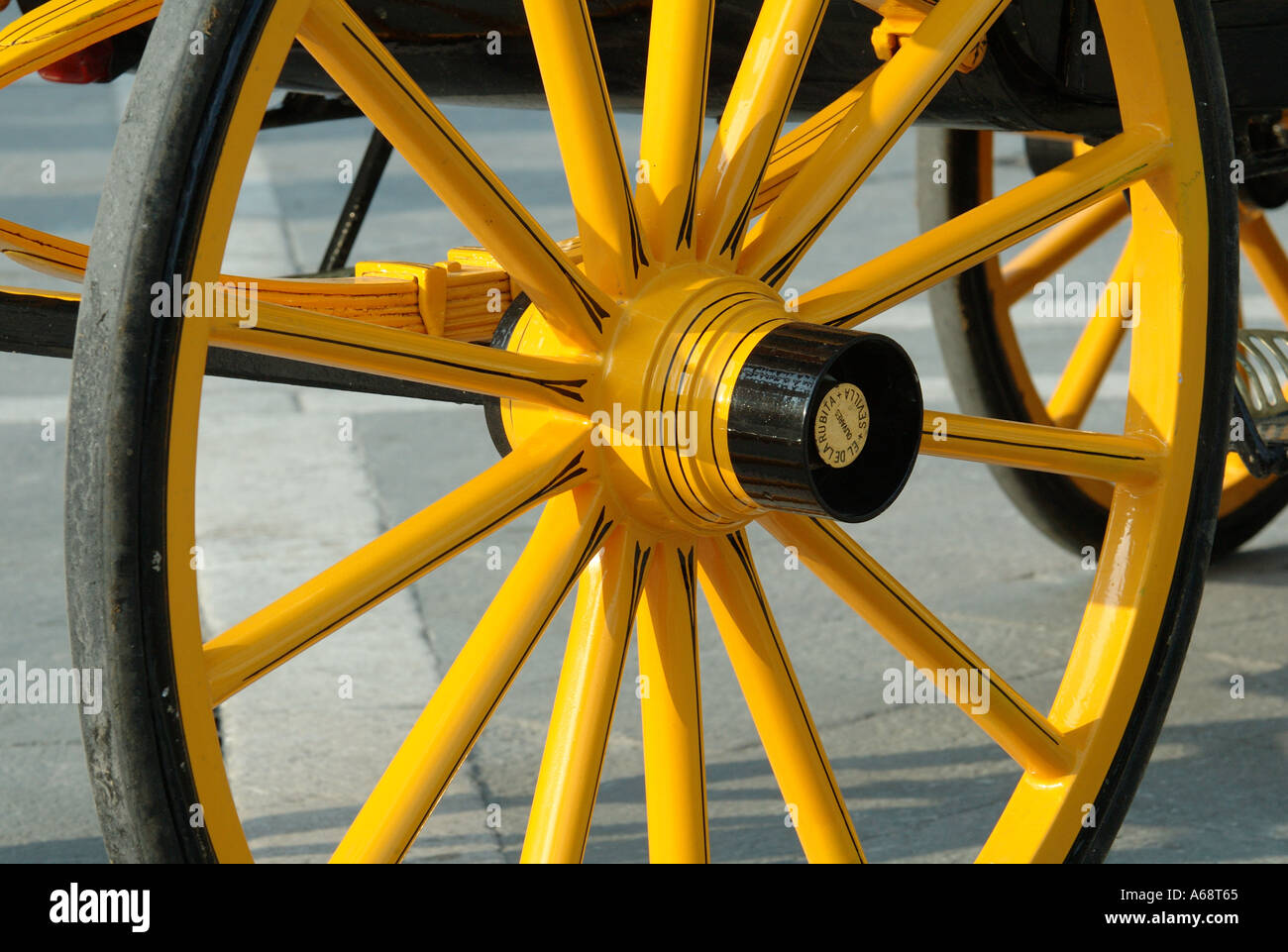 Horse carriage wheel detail Seville Spain Stock Photo - Alamy