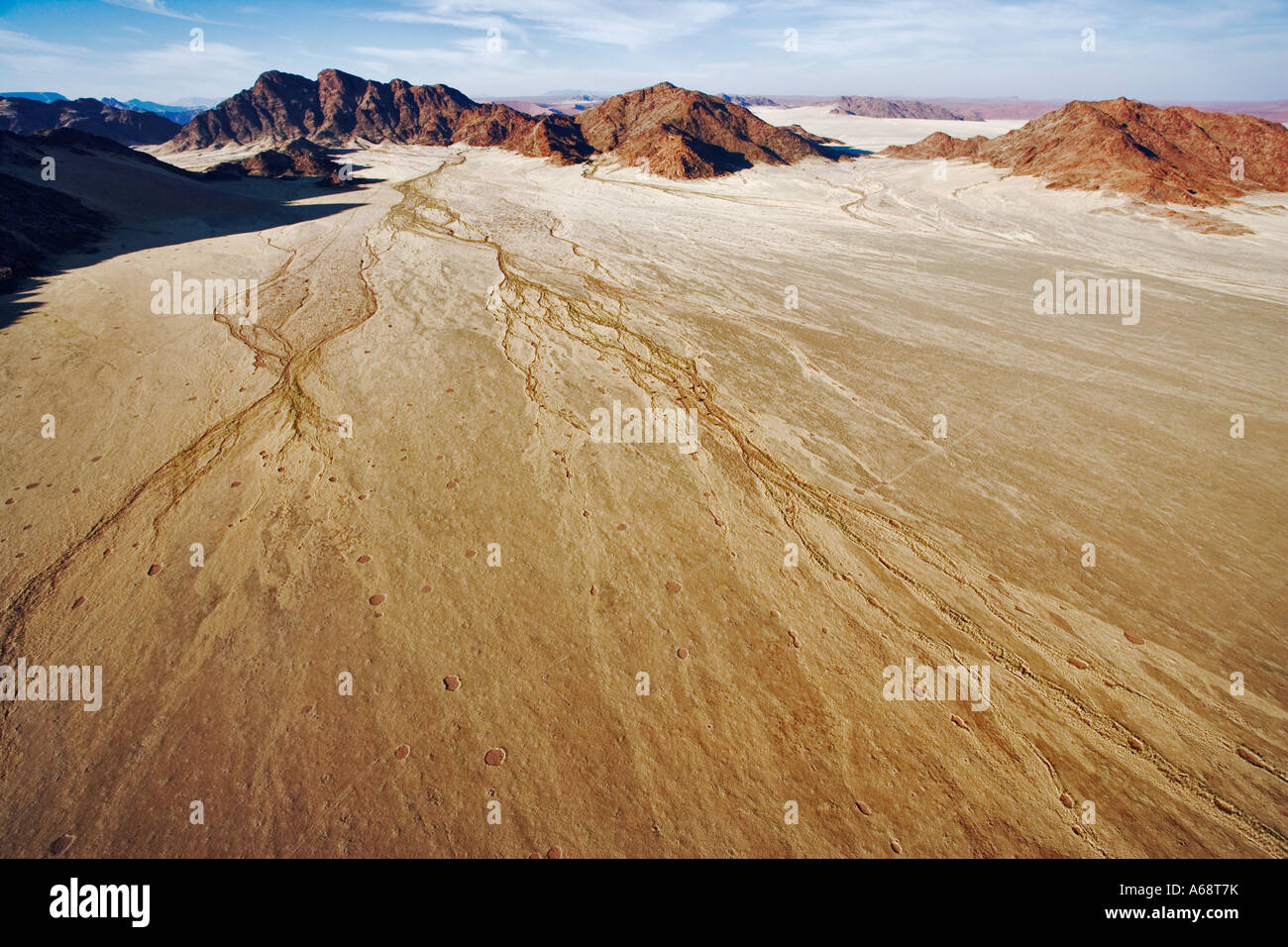Aerial view of the mountains near Sossusvlei in the Namib desert Namib ...