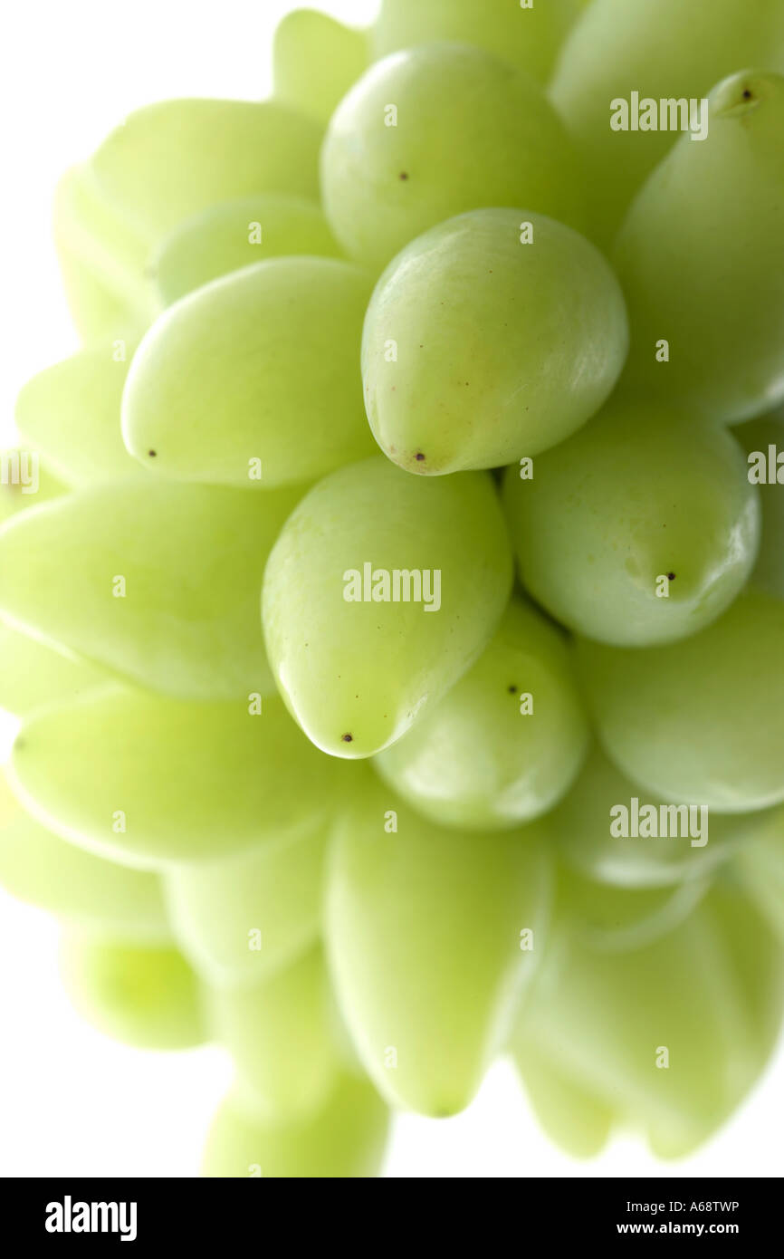 Bunch of white grapes close up Stock Photo - Alamy