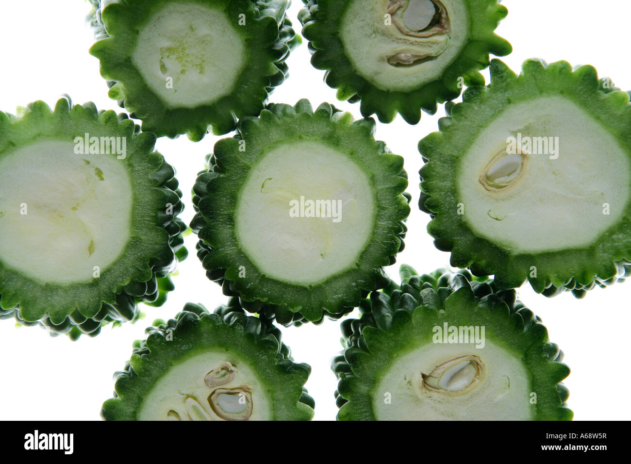 Bitter melon cross section Stock Photo - Alamy