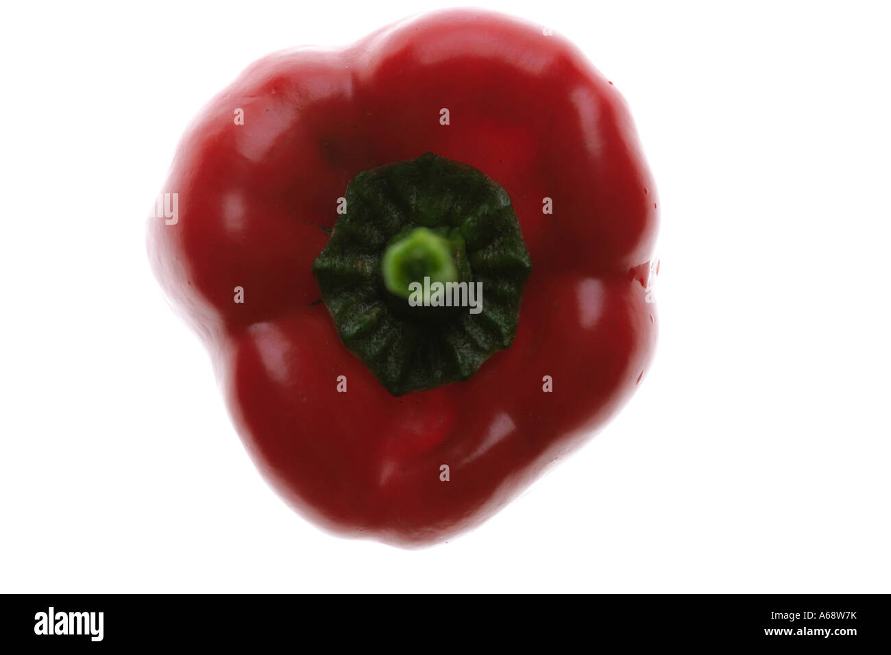 Red bell pepper top view Stock Photo - Alamy