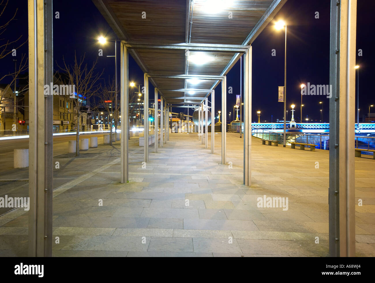 Night time scene in Belfast Northern Ireland Stock Photo - Alamy