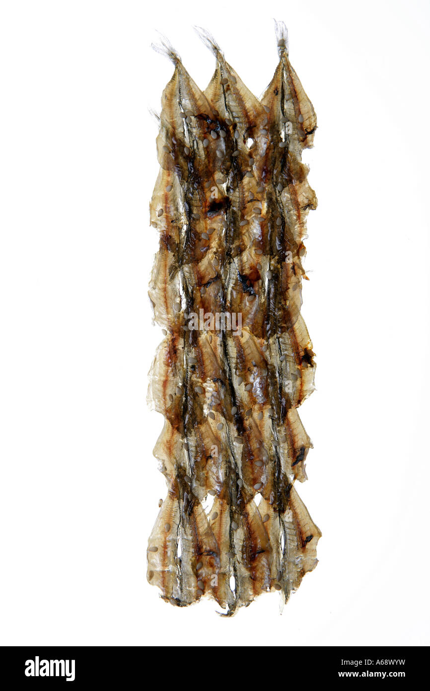 A bunch of dried fish Stock Photo - Alamy