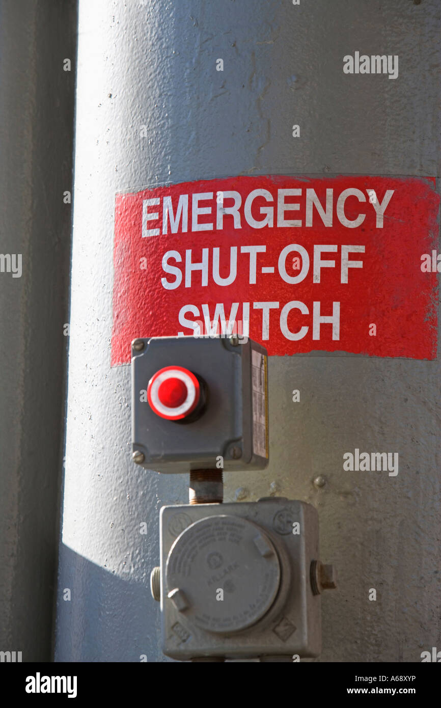 EMERGENCY SWITCH, SHUT OFF, EMERGENCY Stock Photo - Alamy