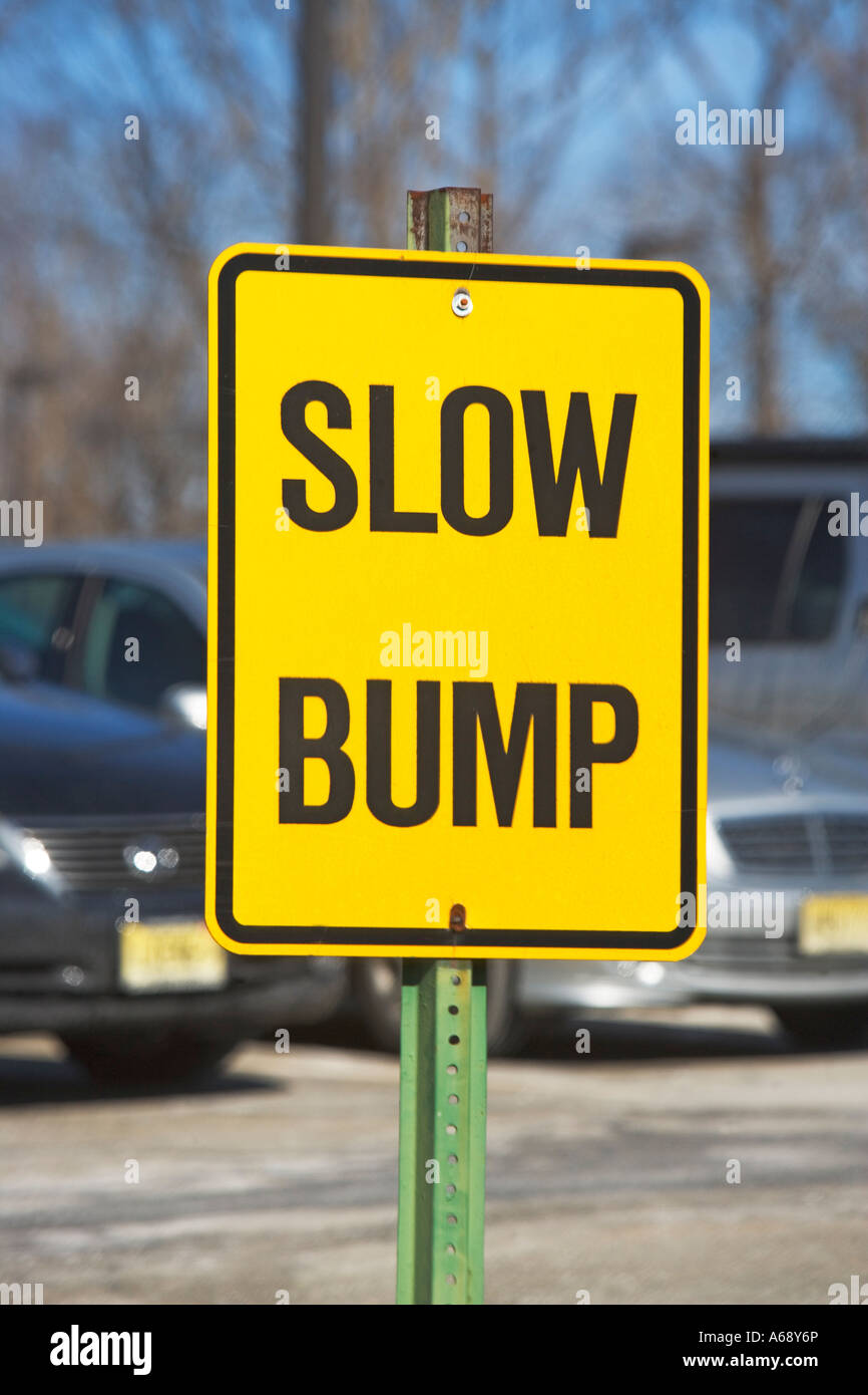 SLOW, BUMP, TRAFFIC SIGN, DANGER Stock Photo - Alamy