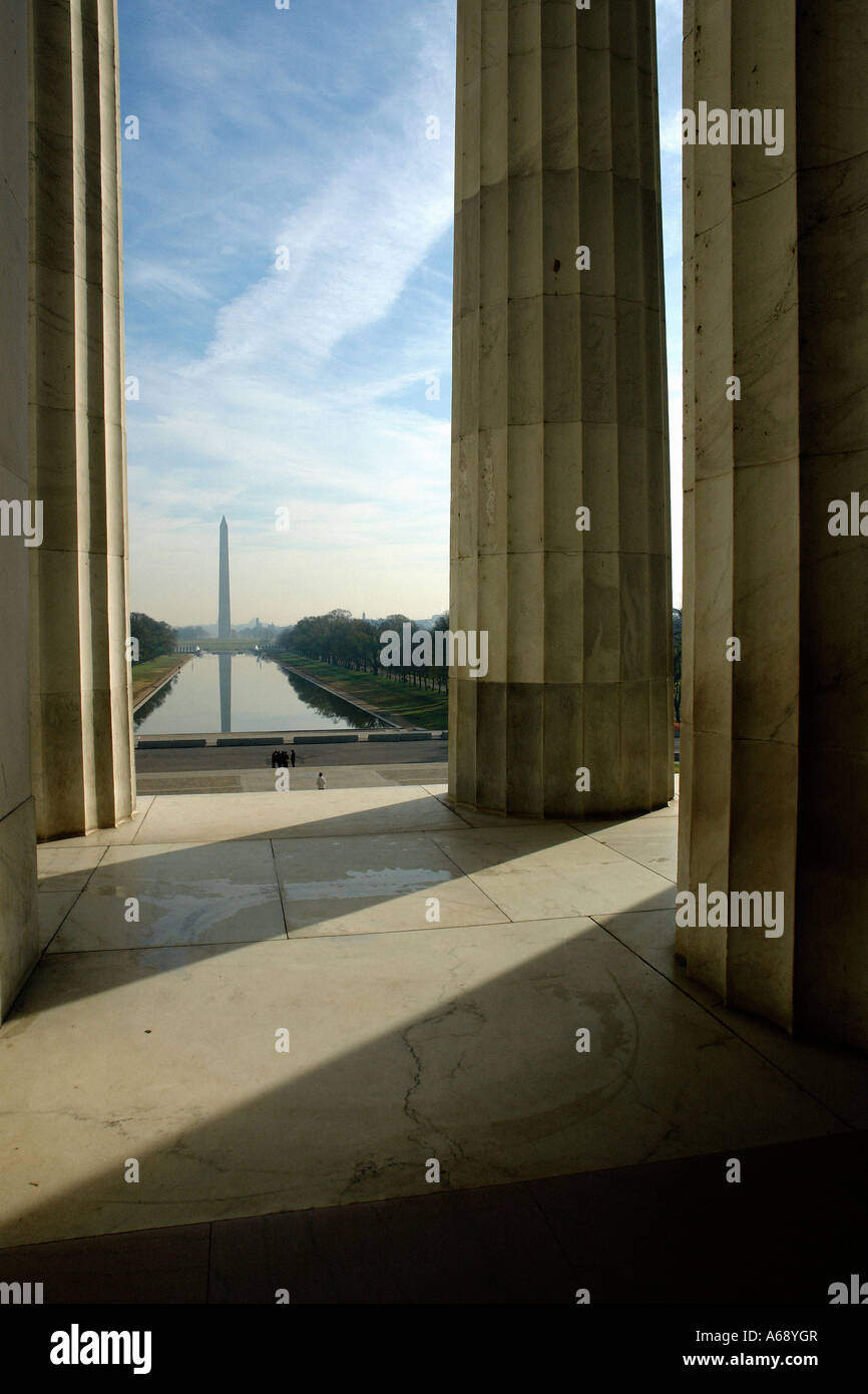 Early Morning Wide Angle View of The Washington Monument From The ...