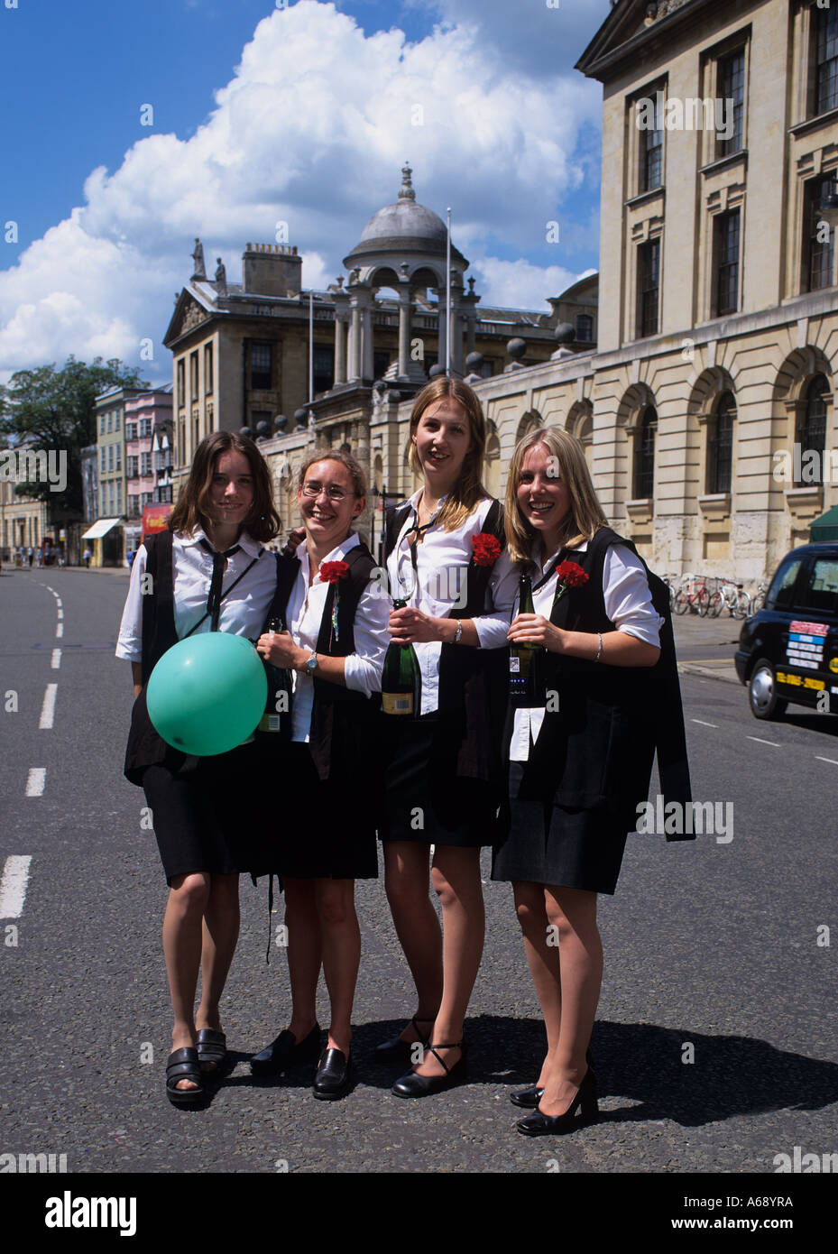 Students celebrating end of university exams in HighStreet, with Queens ...