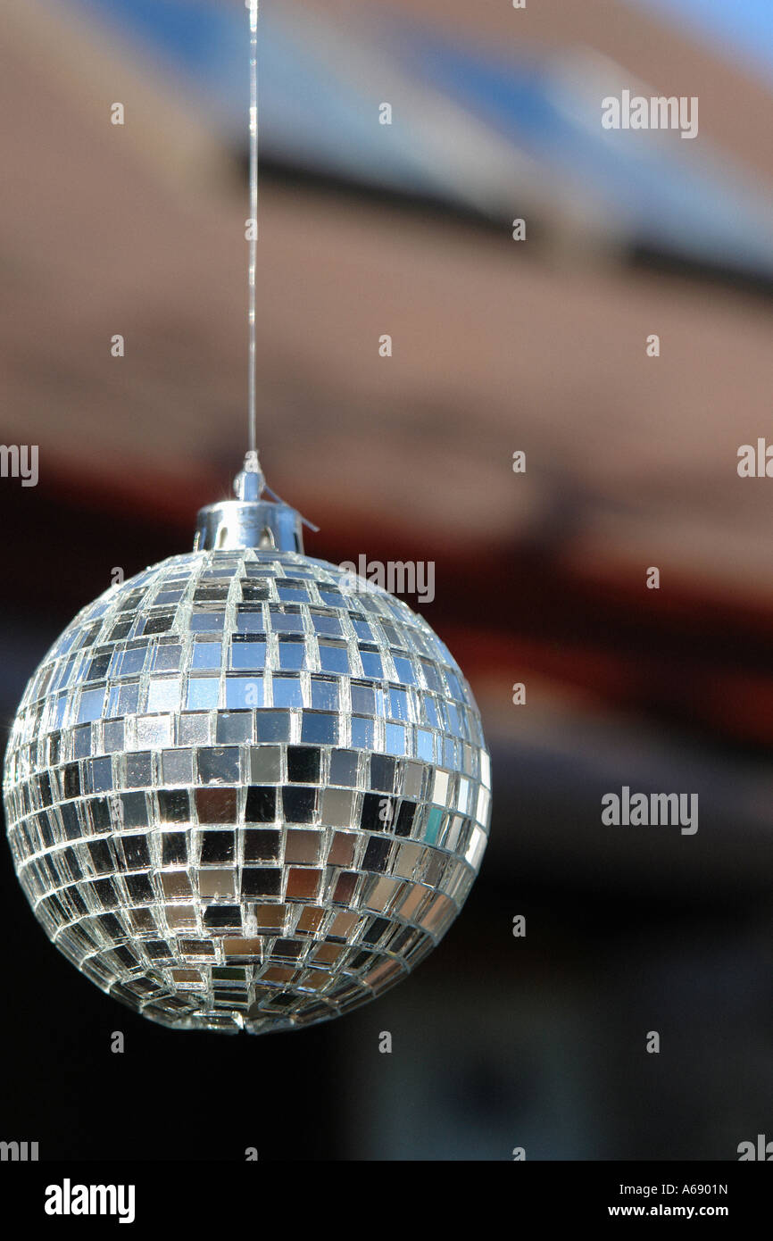 Miniature Mirror Ball Disco Ball Ornament Hanging by Nylon Filament ...