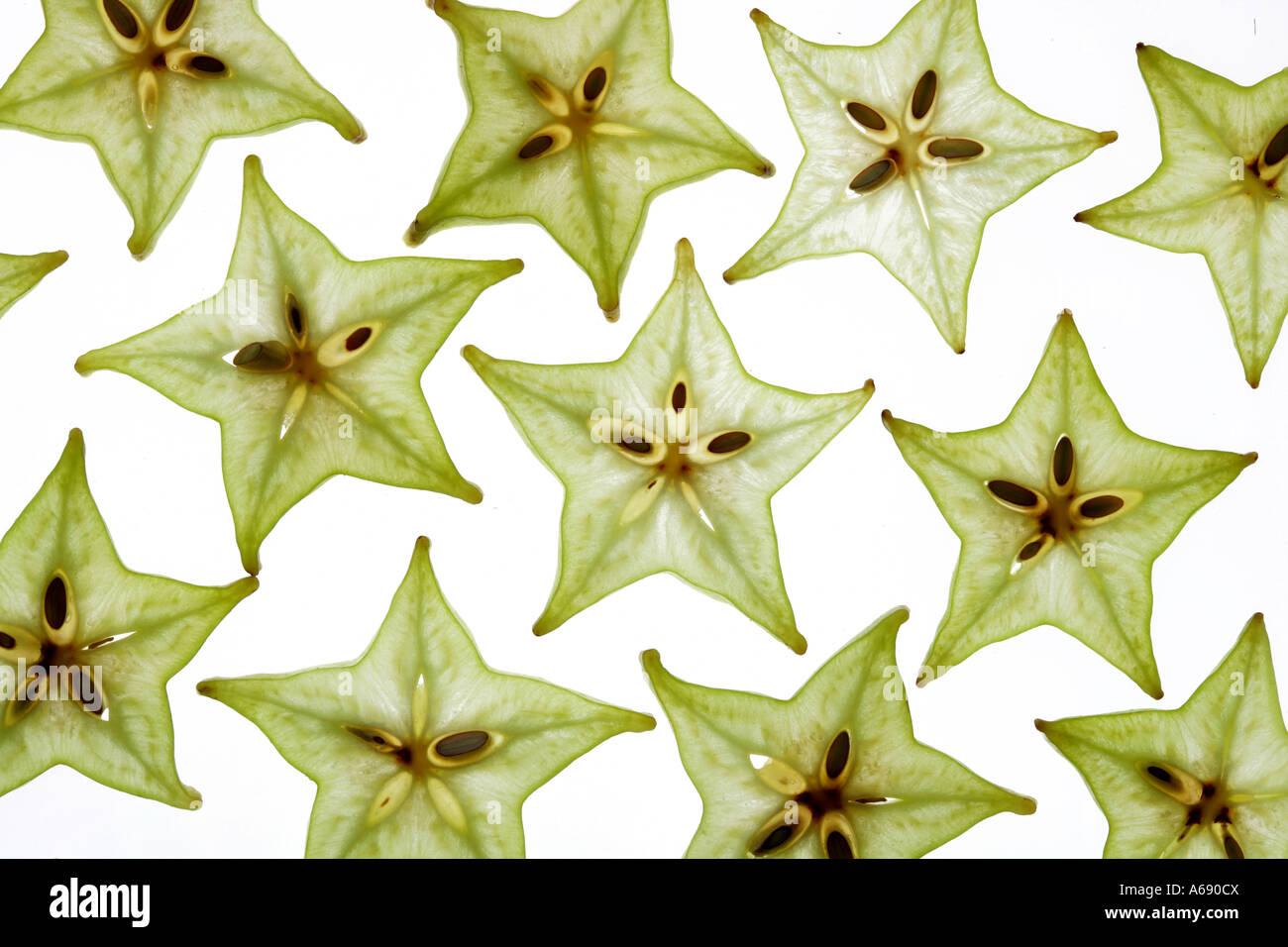 Star fruit cross section Stock Photo - Alamy