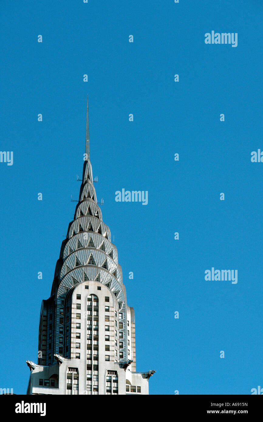 Chrysler Building in New York City USA Art Deco Style Copy Space Stock ...