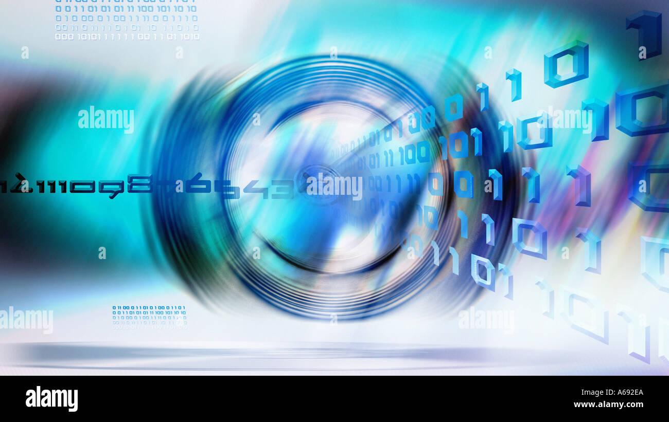 Binary numbers on abstract background Stock Photo - Alamy