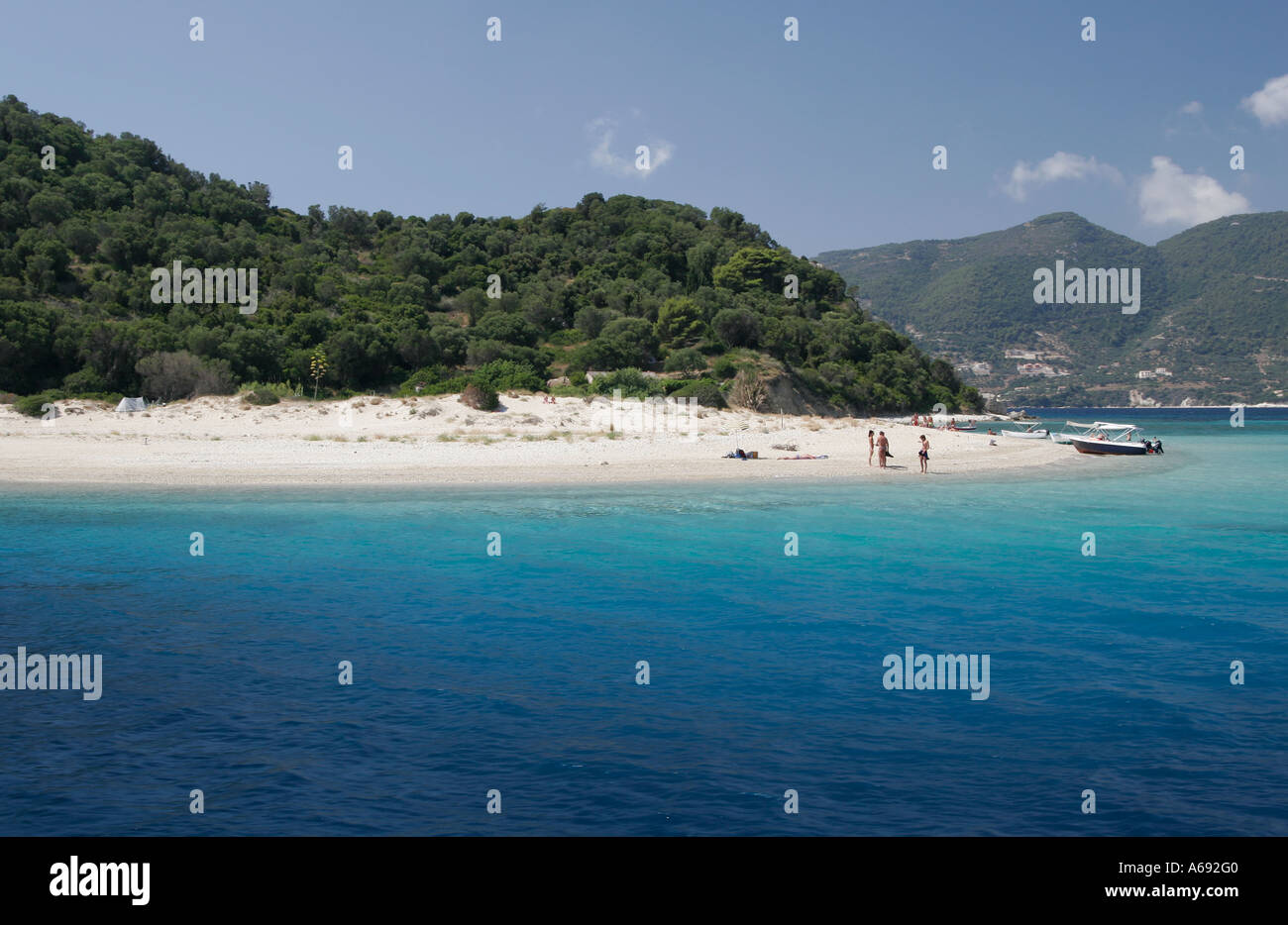 Marathonissi Island, beautiful beach and blue sea, nesting site of ...