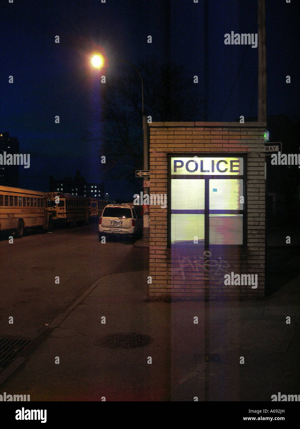 Police Command Post in New York City Stock Photo - Alamy