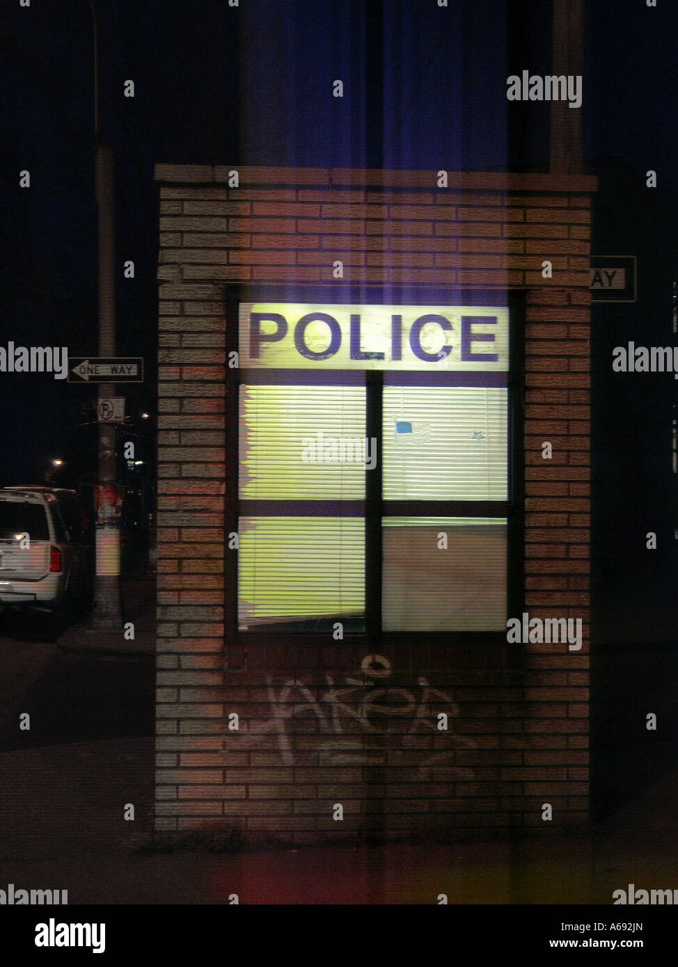 Police Command Post in New York City Stock Photo - Alamy