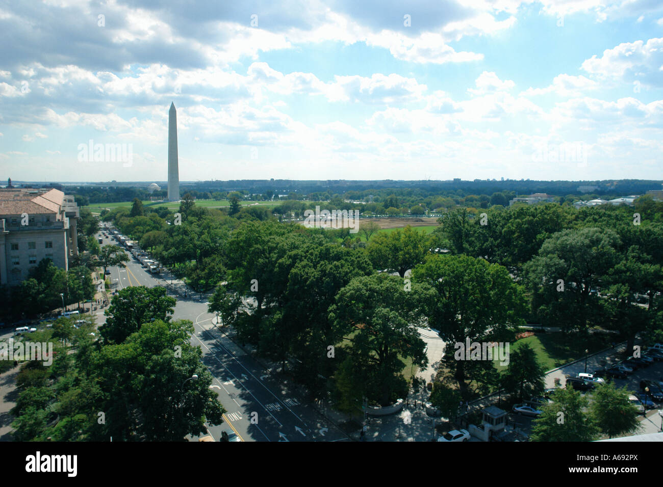 Panoramic View of the The Washington Monument and The City of ...