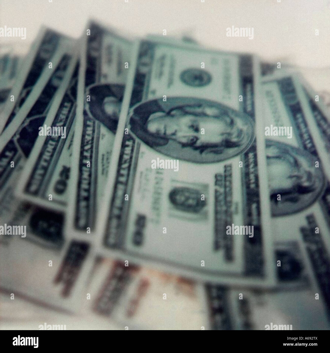 Artistic Still Life of Many USA Twenty Dollar Bills Stock Photo - Alamy