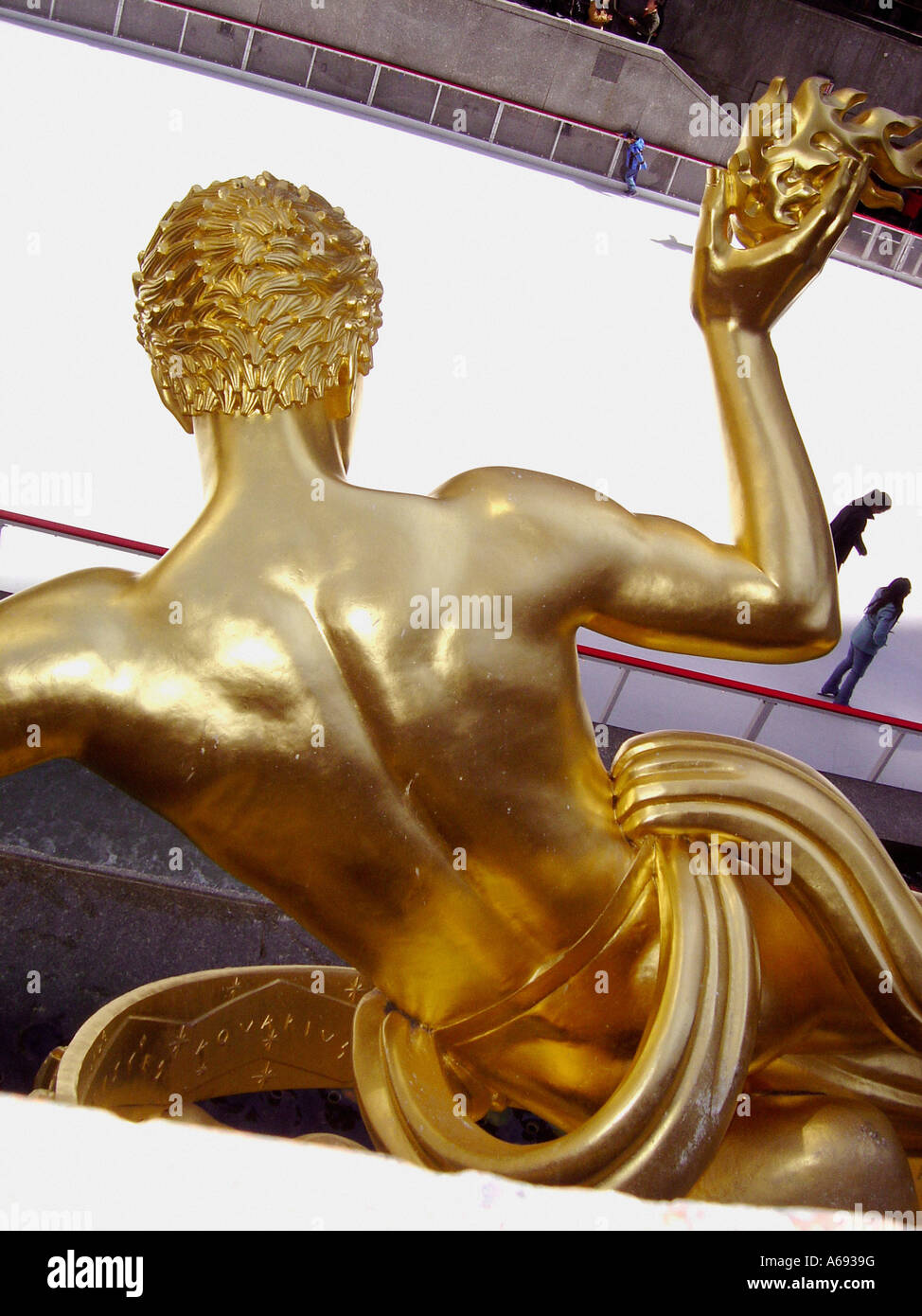 Prometheus Statue at Rockefeller Center in New York City Stock Photo ...