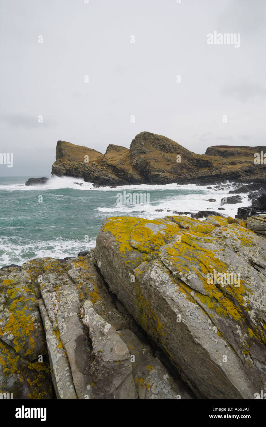 Rocky beach in Saligo Bay Stock Photo - Alamy