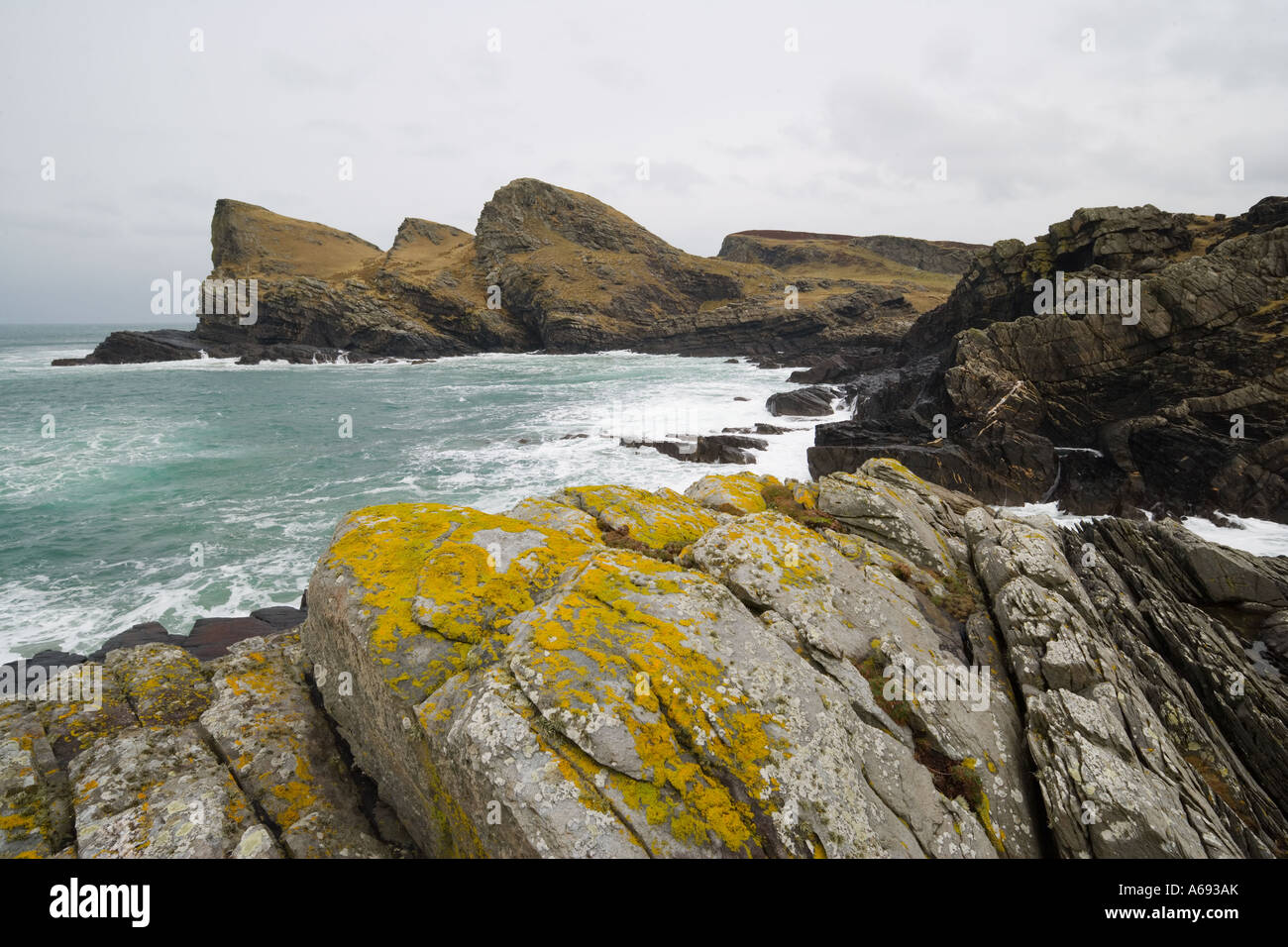 Rocky beach in Saligo Bay Stock Photo - Alamy