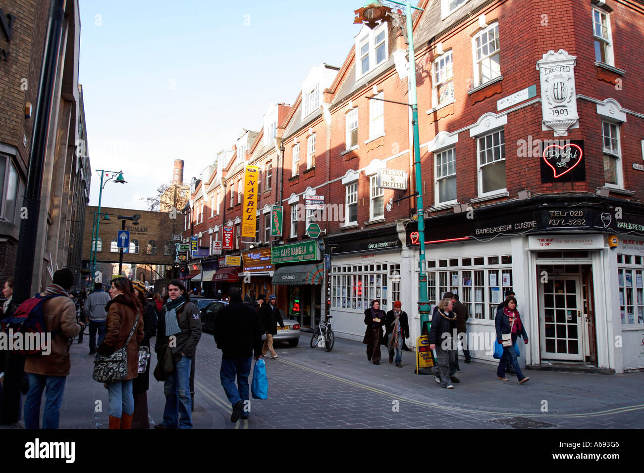 united kingdom east london brick lane Stock Photo - Alamy