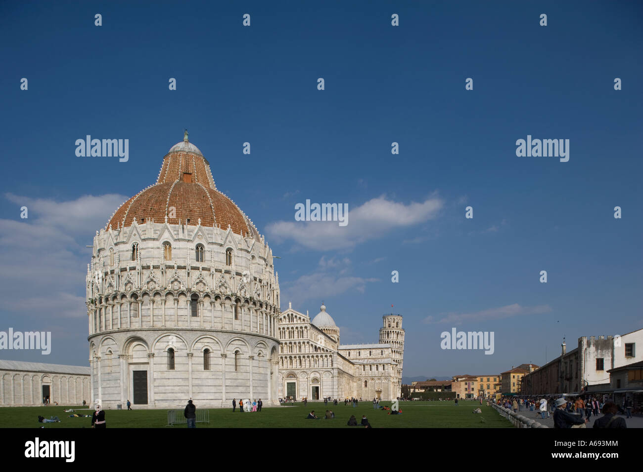 Italy Tuscany Pisa The Dome and The leaning tower Stock Photo - Alamy