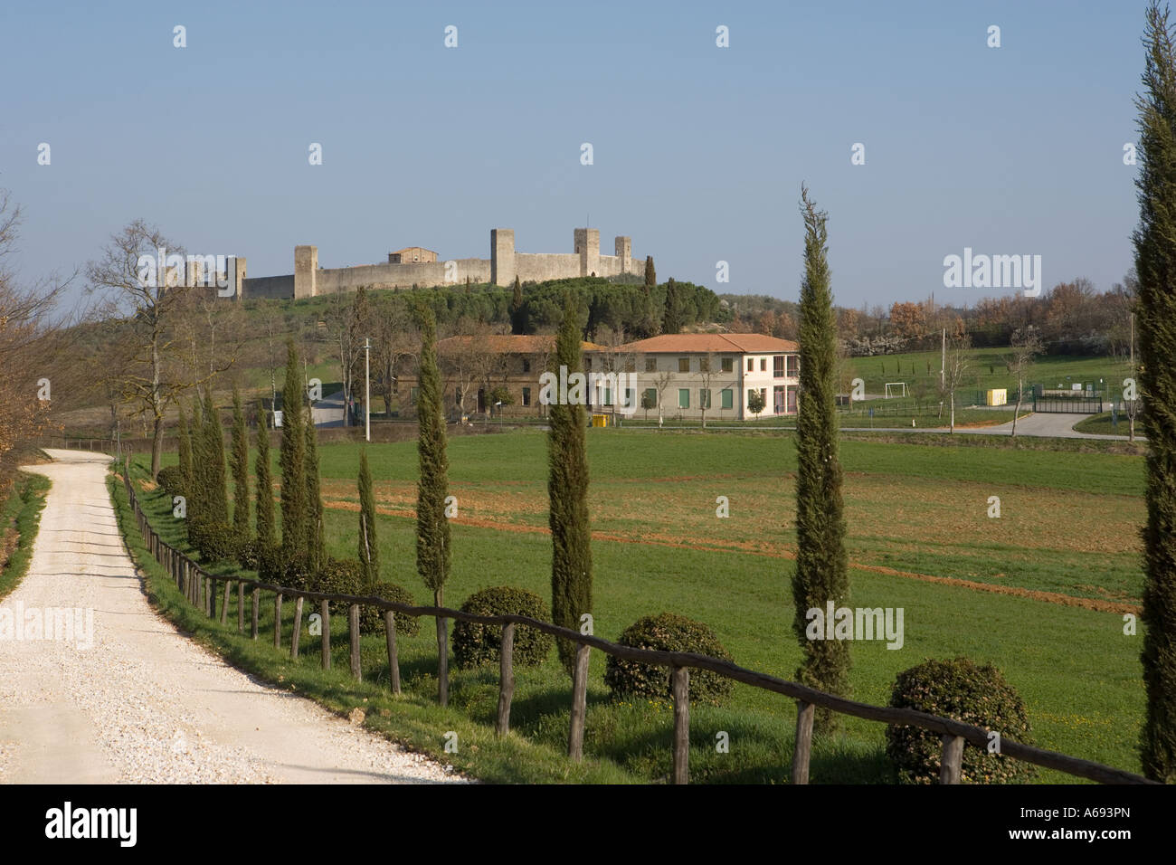 Italy Tuscany Montereggioni Stock Photo - Alamy