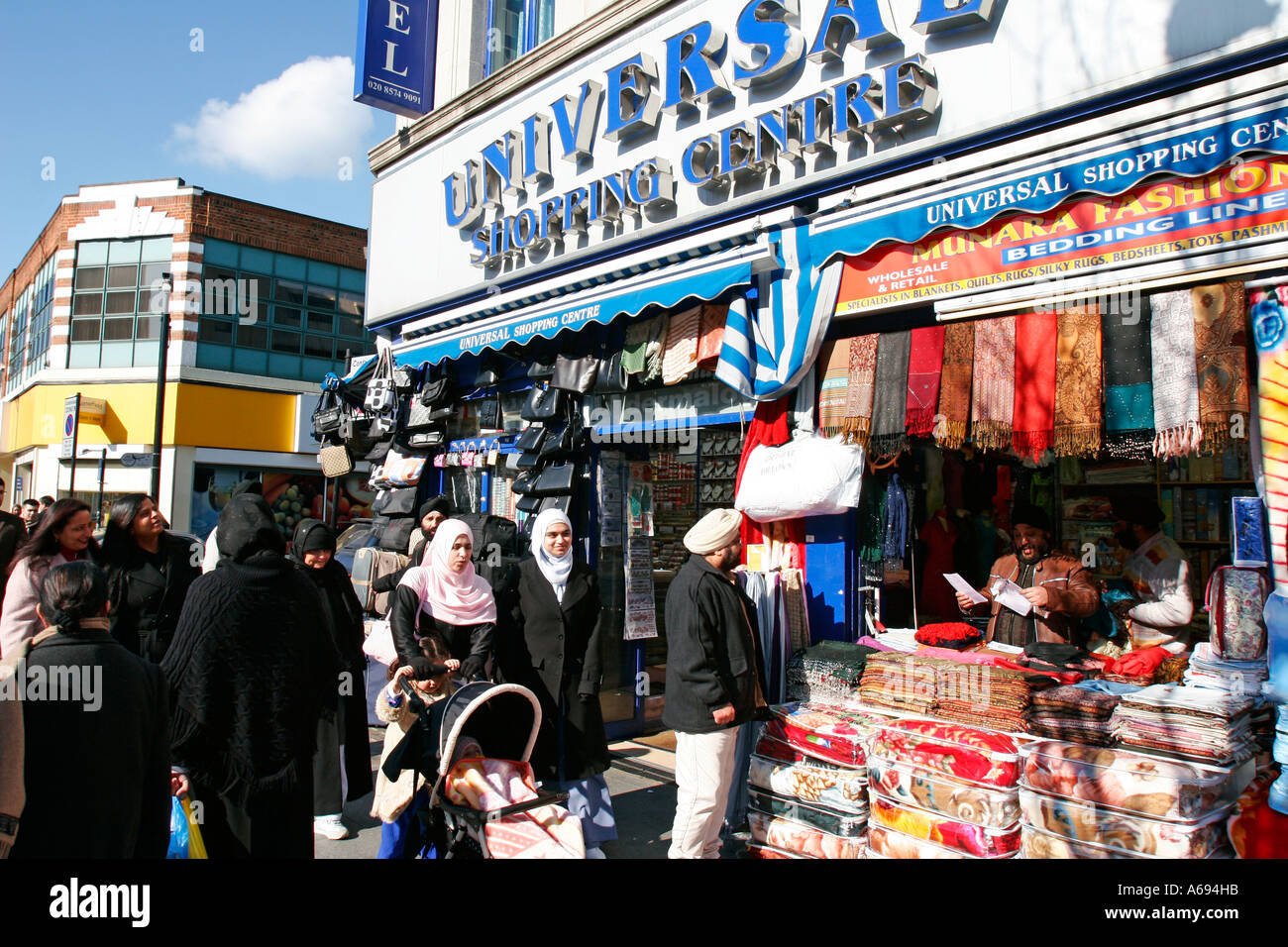 united kingdom west london southall high street Stock Photo - Alamy