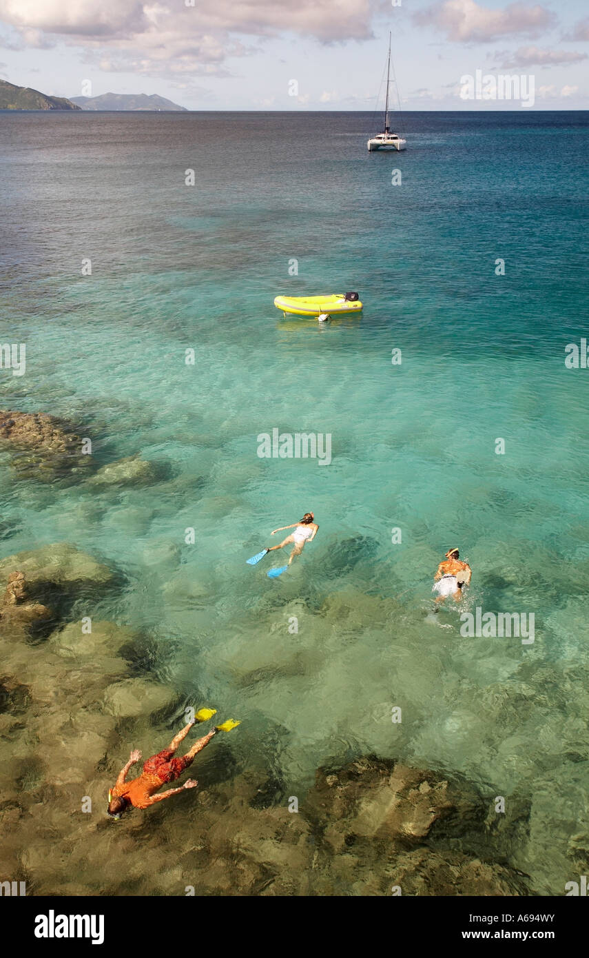 snorkeling in british virgin islands Stock Photo - Alamy