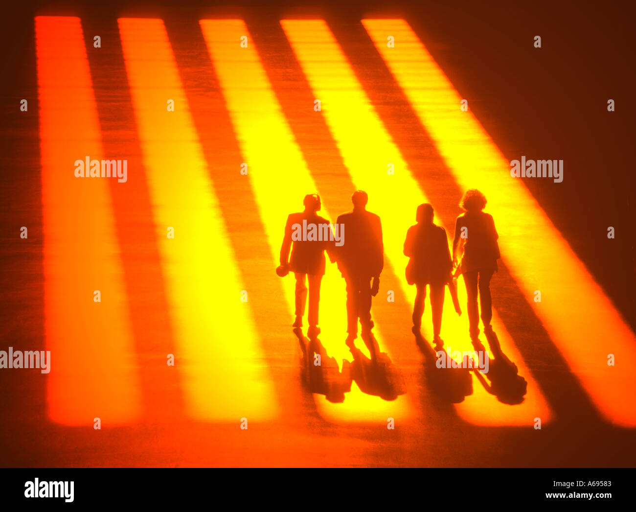 Back lit silhouettes of people Stock Photo - Alamy