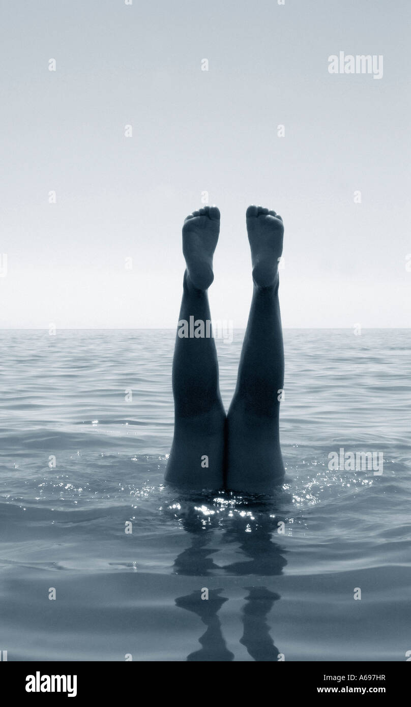 Summer underwater handstand Stock Photo - Alamy