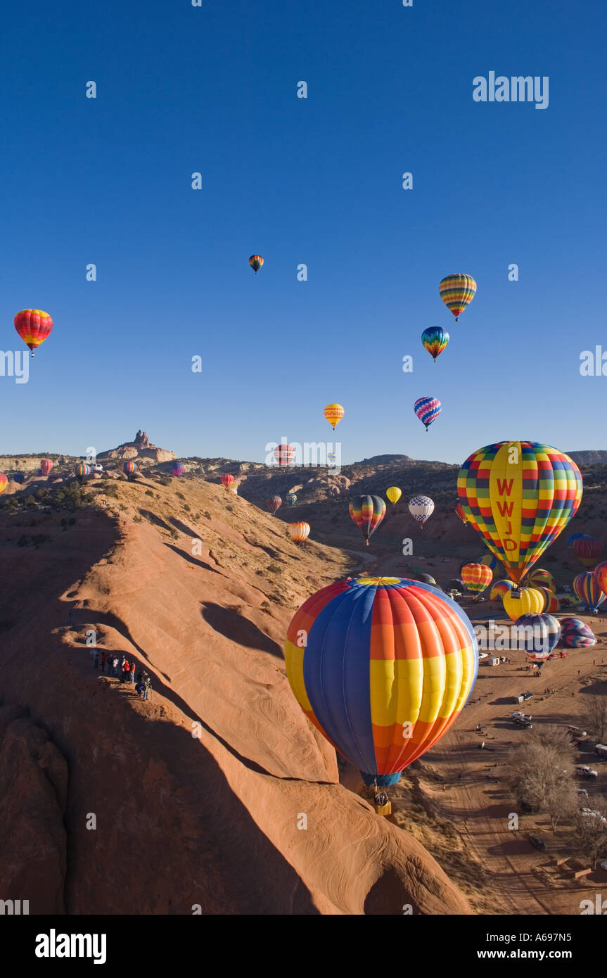 Hot air balloons at 25th Annual Red Rock Balloon Rally; Red Rock State ...