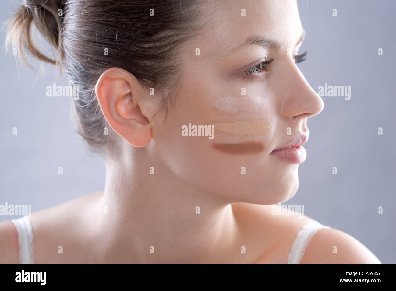 woman with make up on face Stock Photo - Alamy