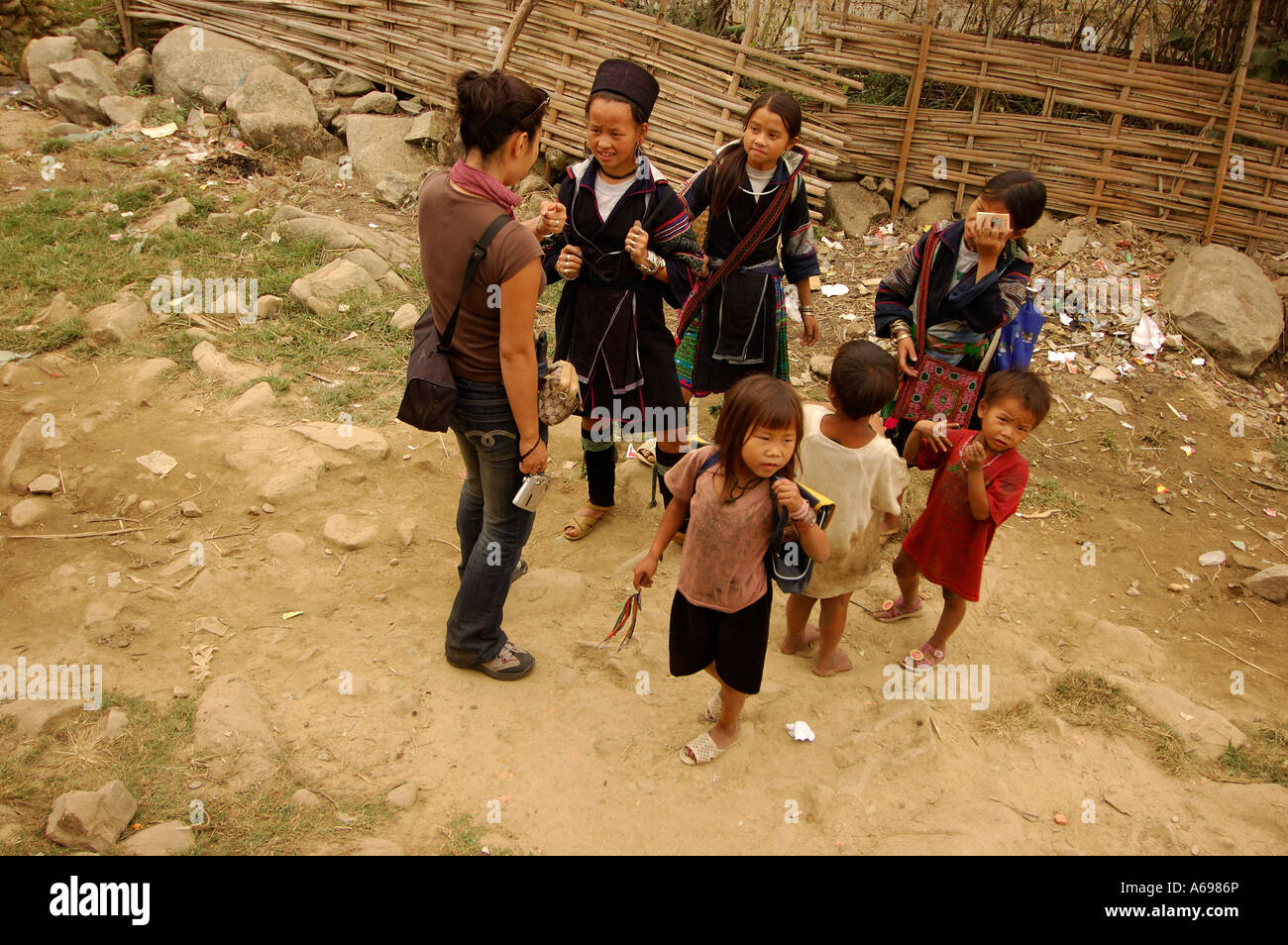 Black Hmong Indigenous people, Lao Chai, Sapa, Vietnam Stock Photo - Alamy