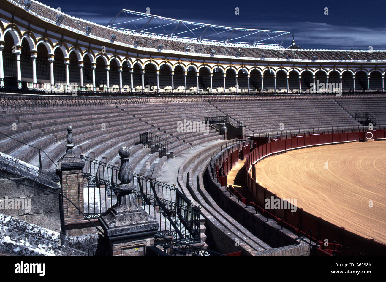 Bull fight Arena Seville Spain Stock Photo - Alamy