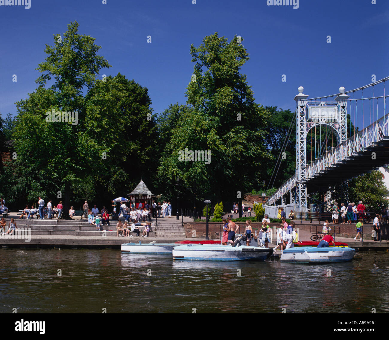 River Dee at the Groves Chester Cheshire England Stock Photo - Alamy