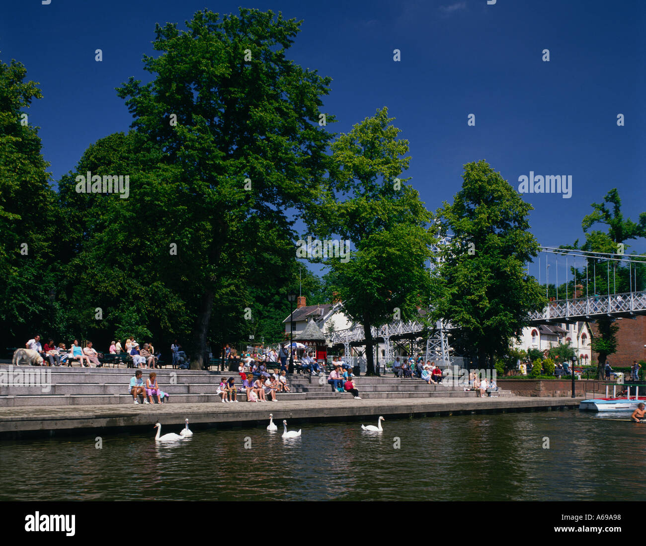 River Dee at the Groves Chester Cheshire England Stock Photo - Alamy