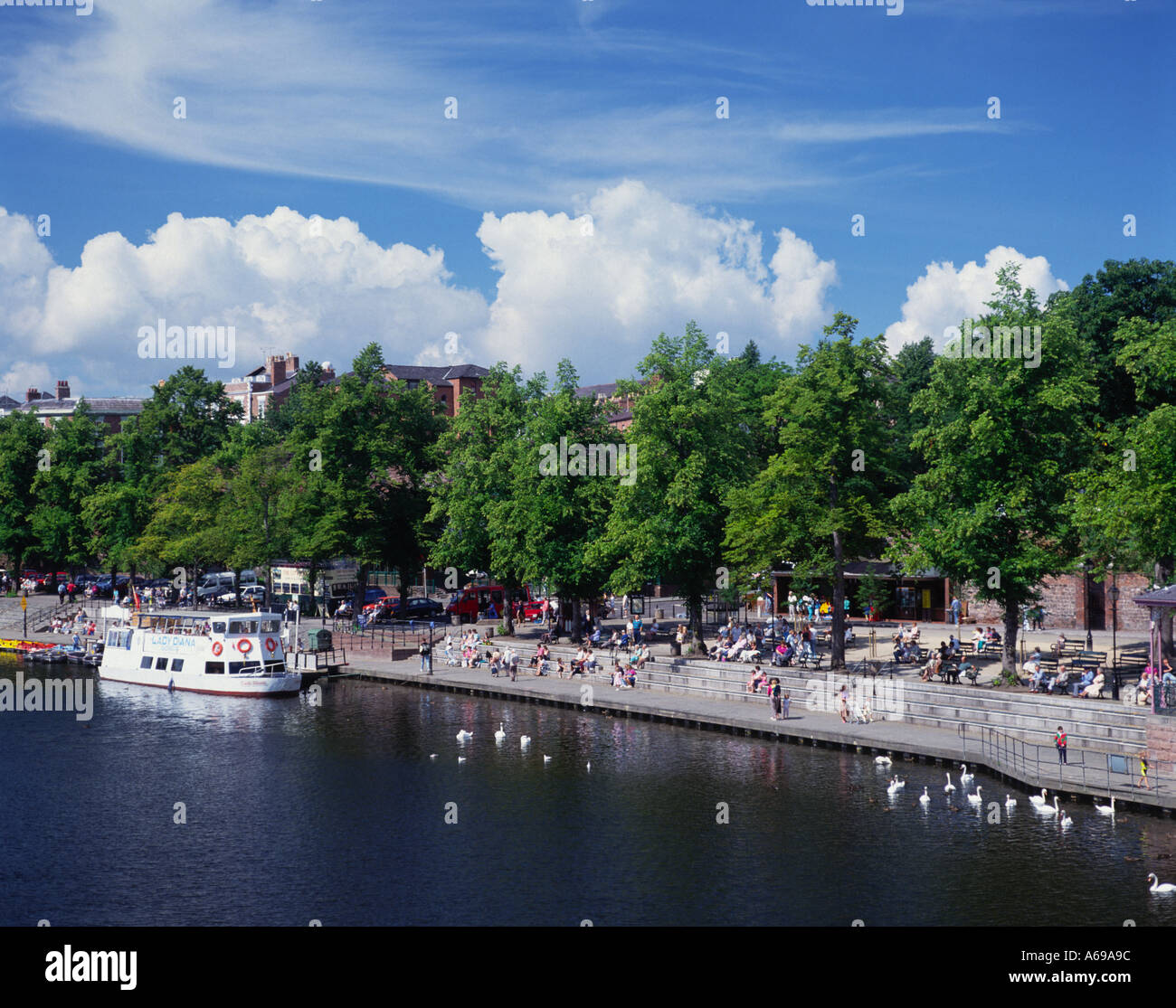 River Dee at the Groves Chester Cheshire England Stock Photo - Alamy